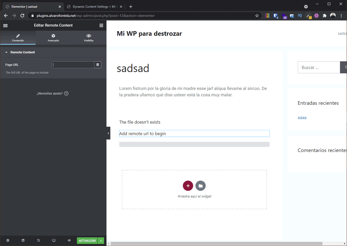 Dynamic.ooo para Elementor - Funcionalidades dinámicas y avanzadas