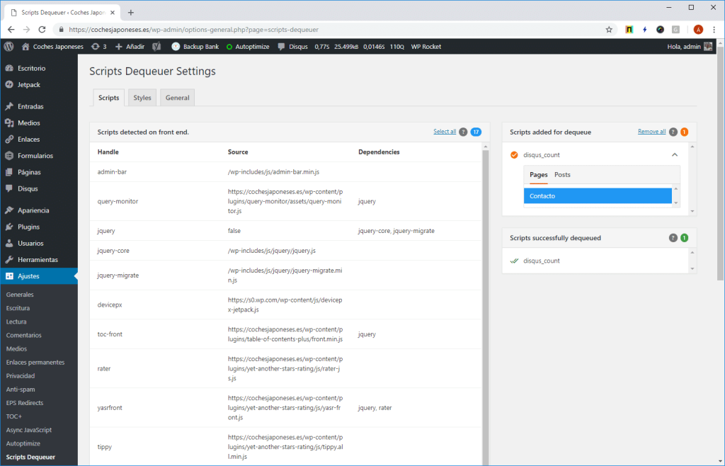 Como Optimizar la carga de JavaScript y CSS en WordPress